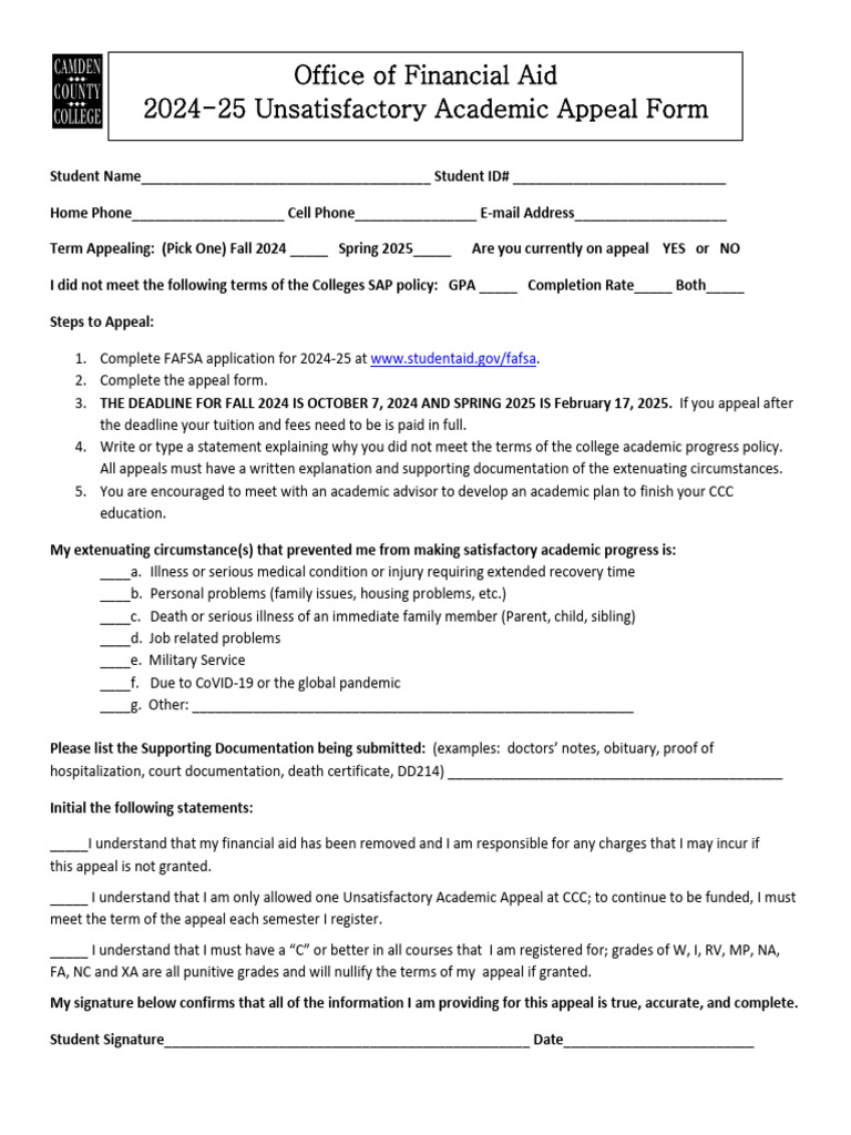 USAP Appeal Form 2024 25r | PDF