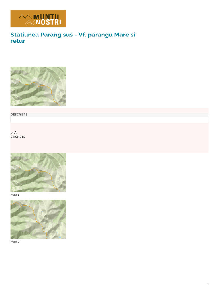 Muntii Nostri - Statiunea Parang Sus - Vf. Parangu Mare Si Retur - 2024 ...