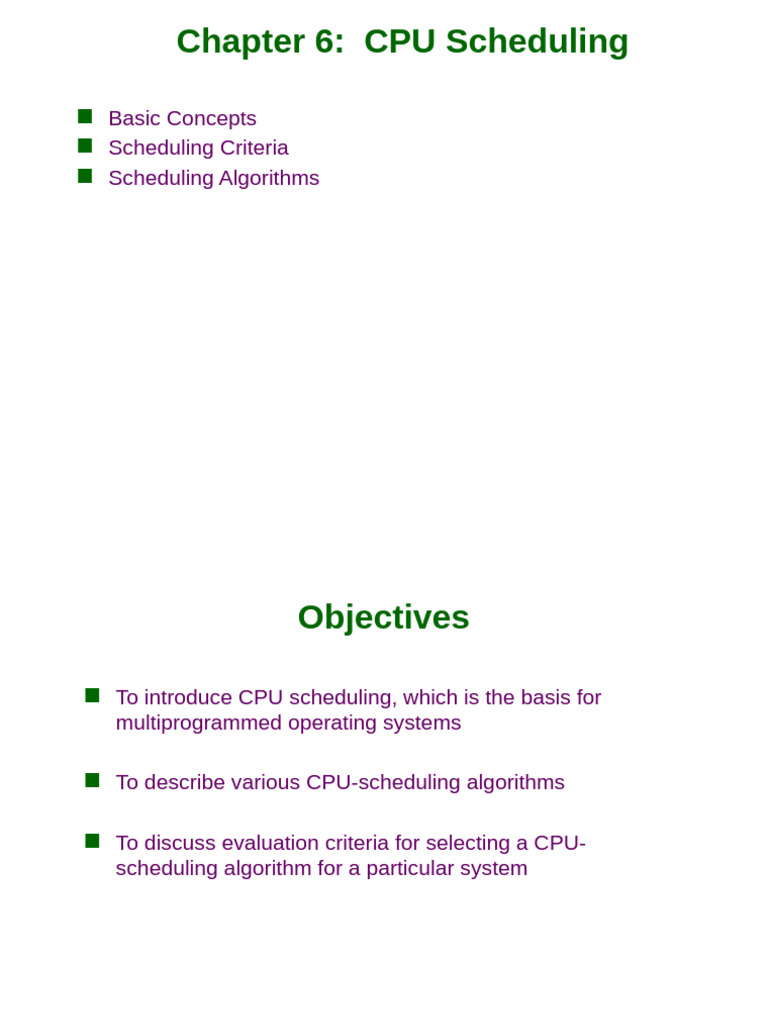 Ch6 - CPU Scheduling | PDF