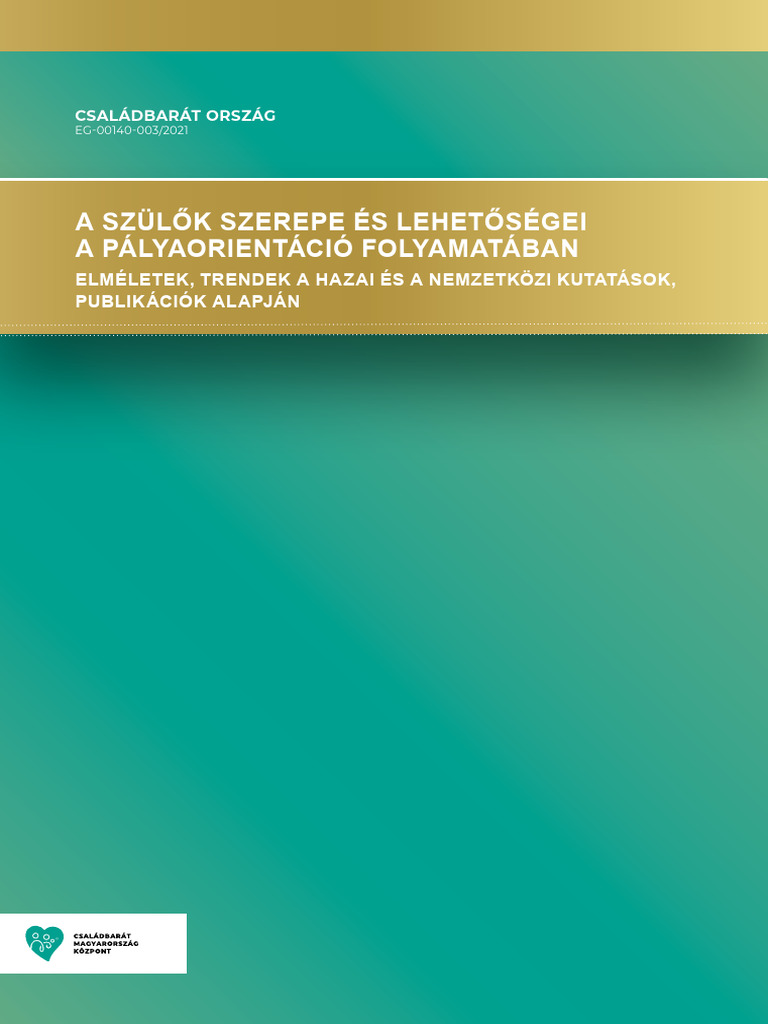 A Szulok Szerepe Es Lehetosegei A Palyaorientacio Folyamataban | PDF