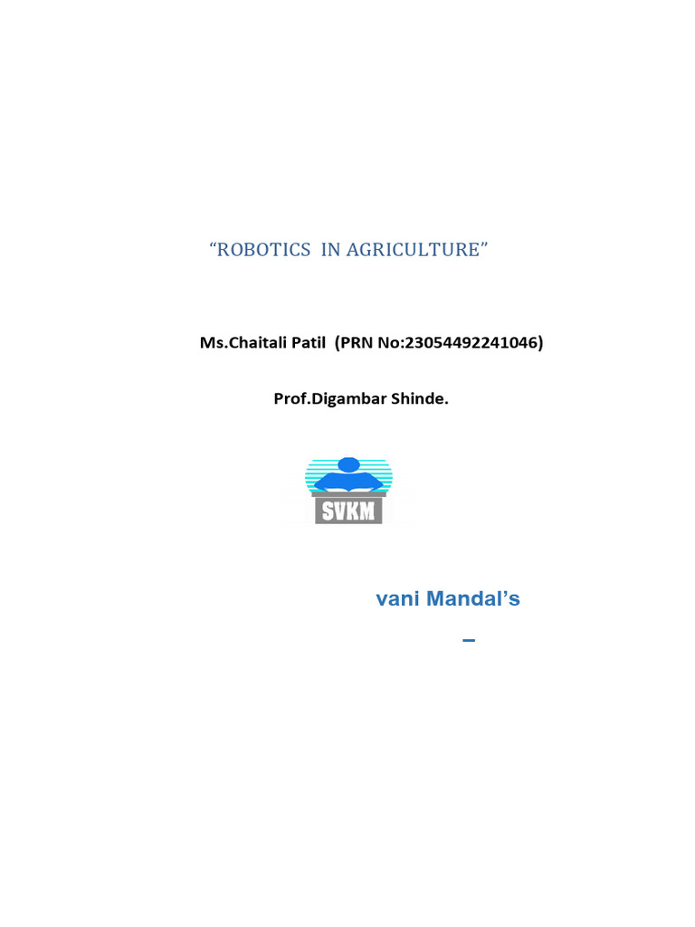 Robotics Report | PDF | Agriculture | Business