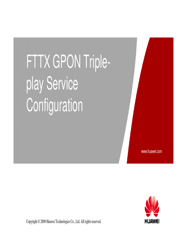 07 FTTX GPON Triple-Play Service Configuration | PDF | Session Initiation Protocol ...