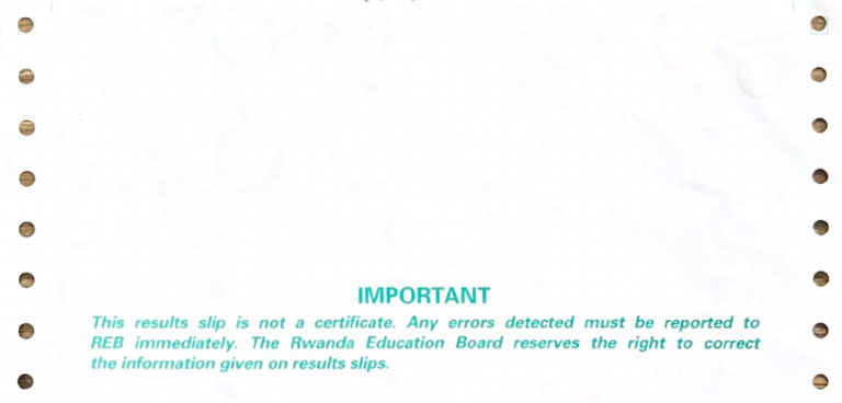 Result Slip Back | PDF