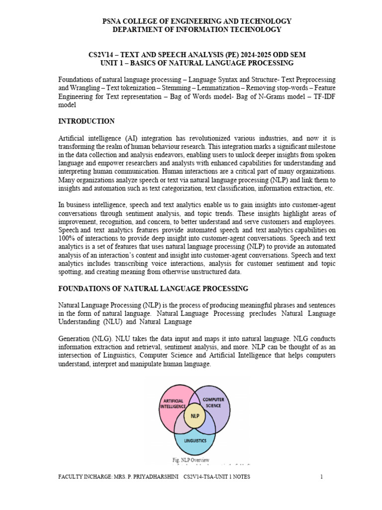 Cs2v14 Tsa Unit 1, 2 Notes | PDF