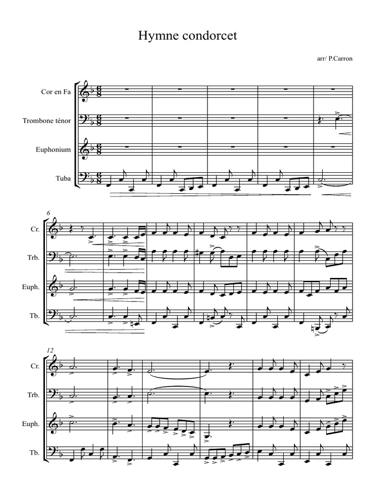 Hymne Condorcet - Partition Complète | PDF