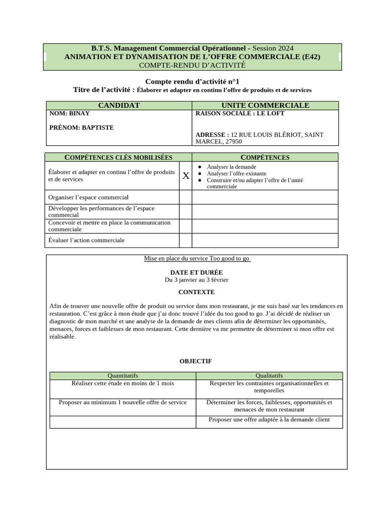 Elaborer Et Adapter en Continu L'offre de Produits Et de Services | PDF