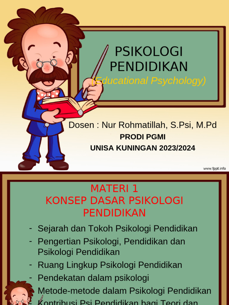 Materi 2 - Konsep Dasar Psi Pendidikan | PDF
