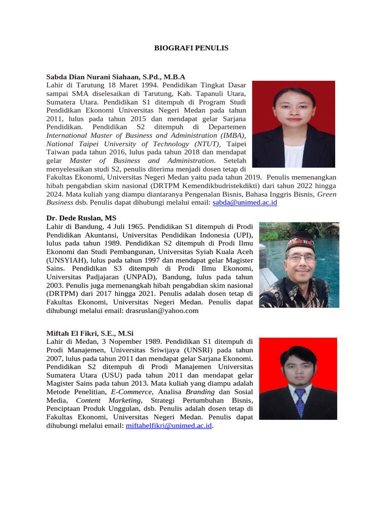 (Untuk FLipbook) Biografi Penulis | PDF