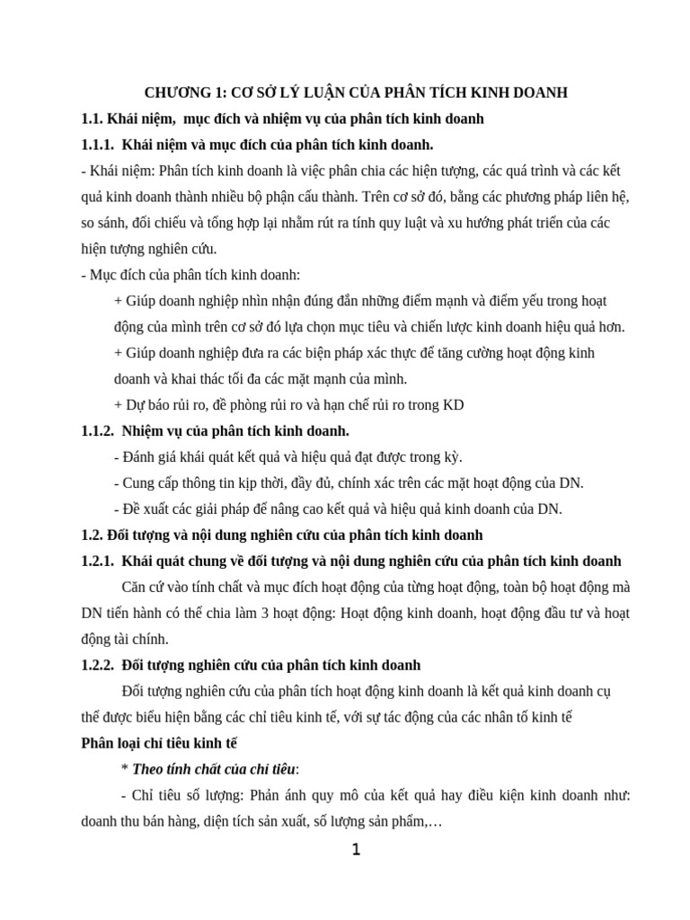 16.6.21Bài giảng Phân tích kinh doanh KT18 (SV) | PDF