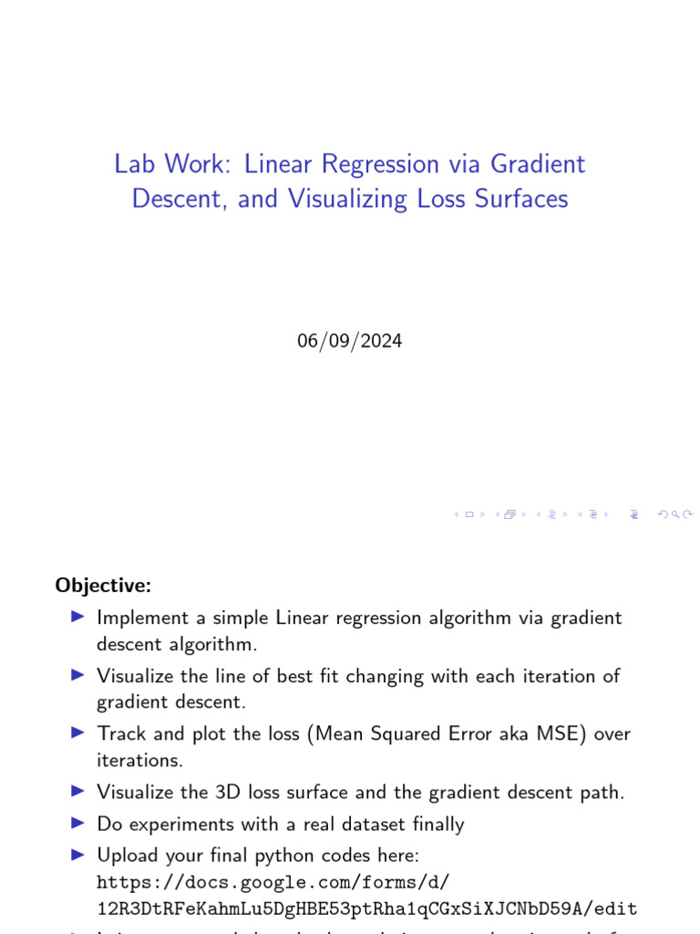 Linear Regression Lab Work | PDF | Mean Squared Error | Computers