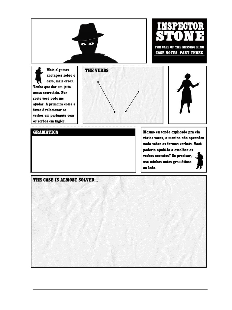 Inspetor StonIs s1 E3 Activities Portuguese | PDF | Language Mechanics ...