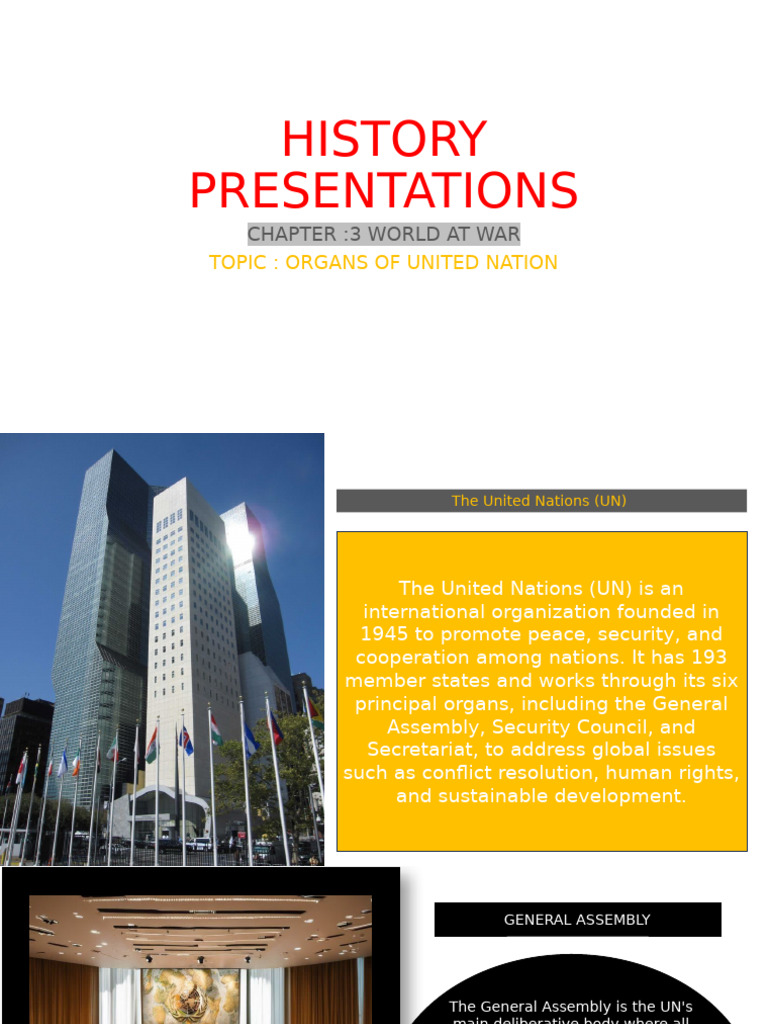 History Presentation Of Un Organs Pdf