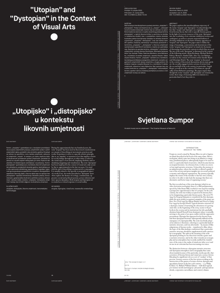 Utopian and Dystopian in The Context of | PDF