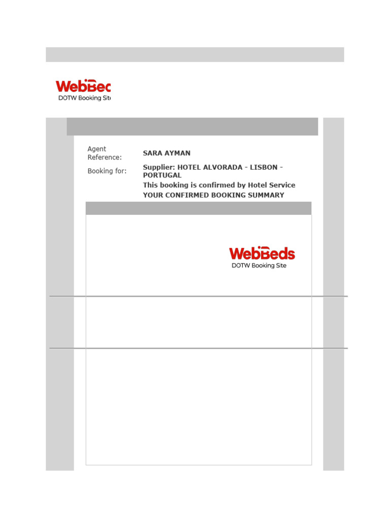 HOTEL - Lisbon | PDF