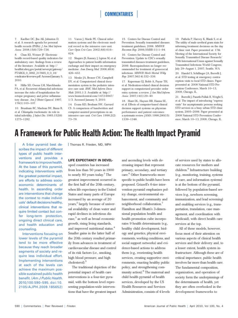 A Framework For Public Health Action The Health Impact Pyramid | PDF ...