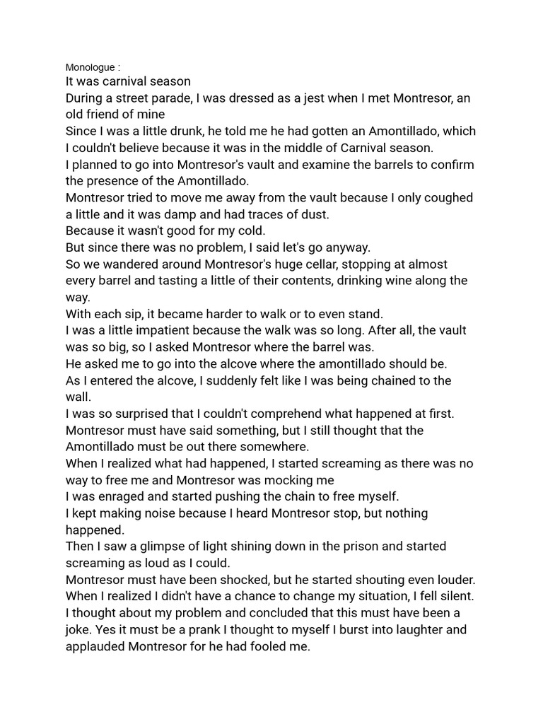 Monologue | PDF