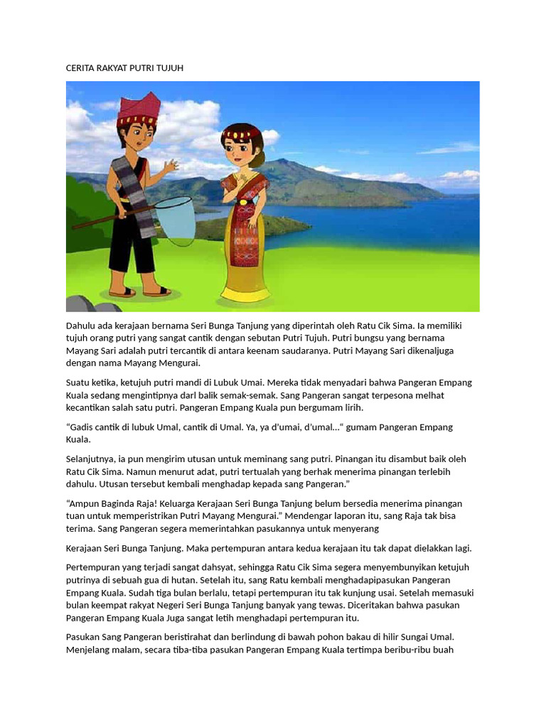 Cerita Rakyat Putri Tujuh | PDF