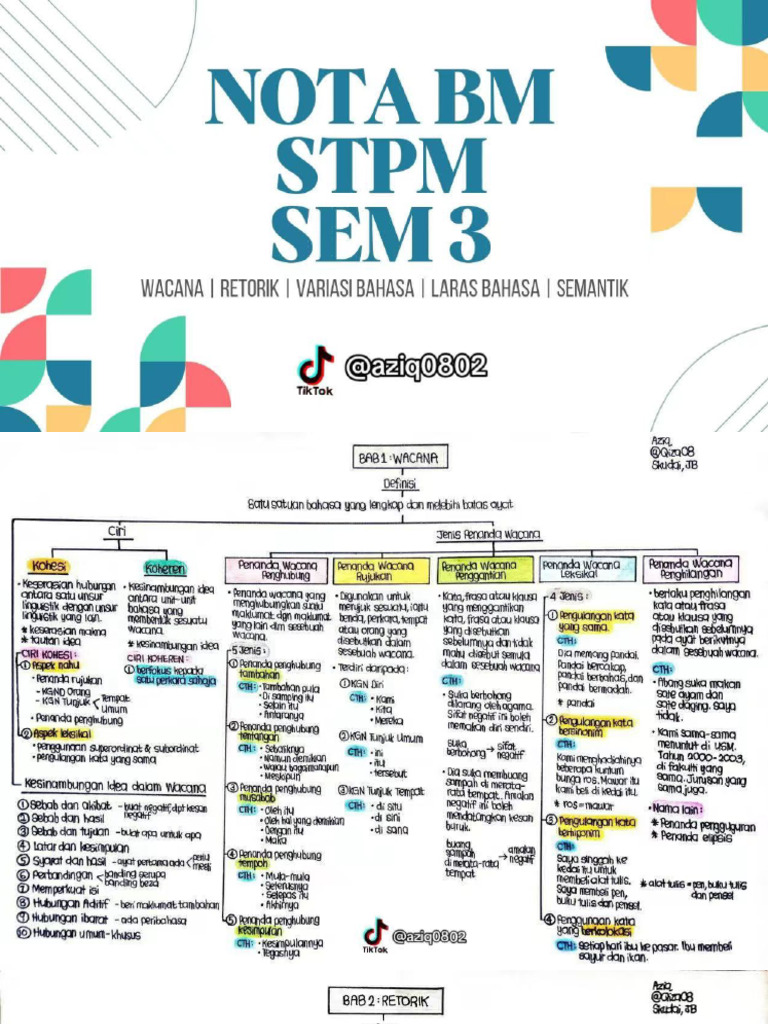 Nota BM Sem 3 STPM | PDF