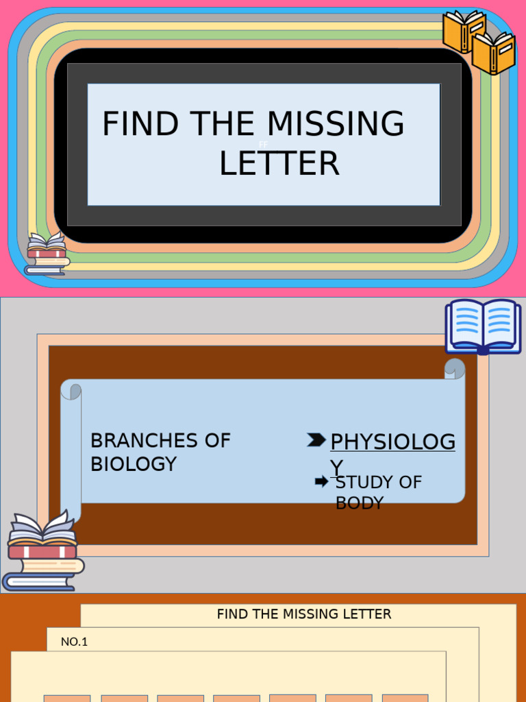 Find The Misssing Letter - Mayo, Sharmen M. | PDF