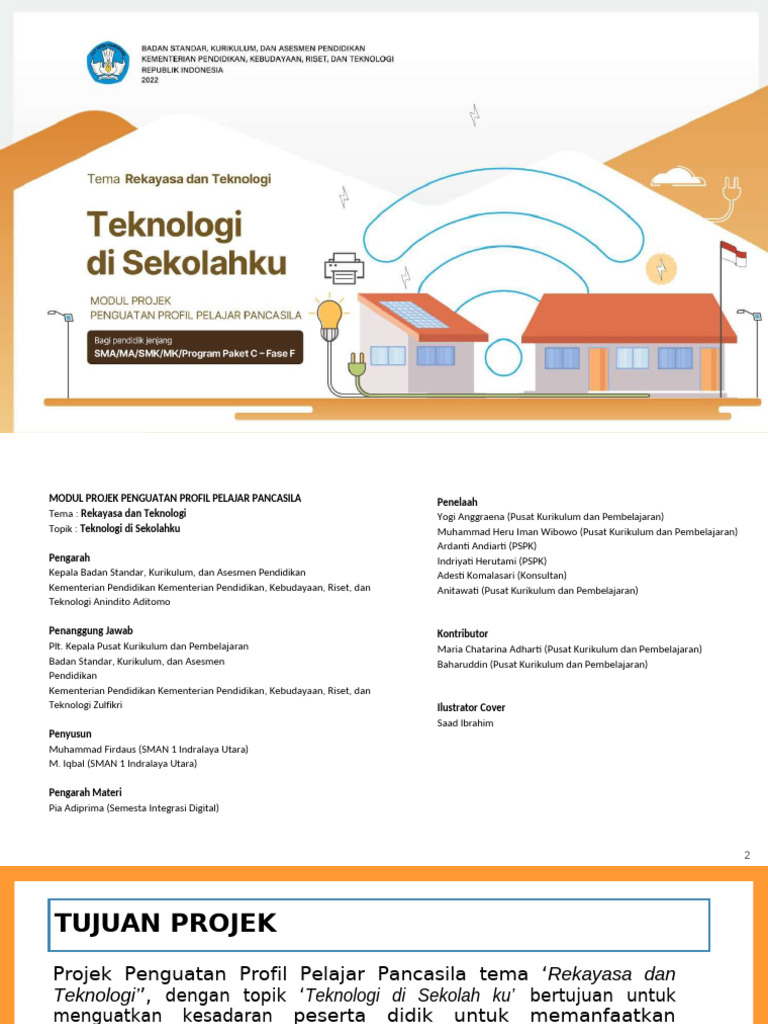 Modul Projek Rekayasa Dan Teknologi - Teknologi Di Sekolahku - Fase F | PDF