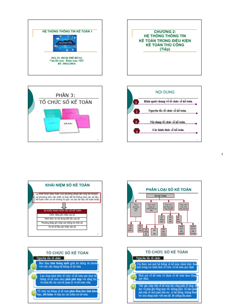 3. Chương 2 - AIS trong đk thủ công - phần 3,4- Tổ chức sổ, BC KT | PDF