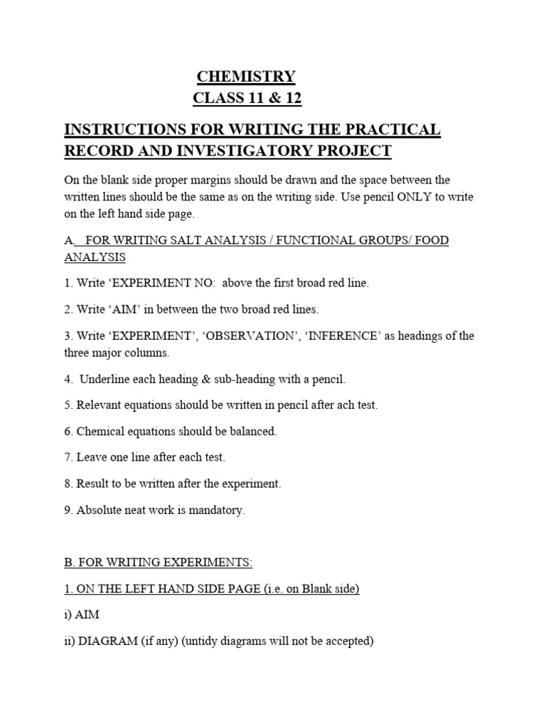Instructions For Writing Journal | PDF