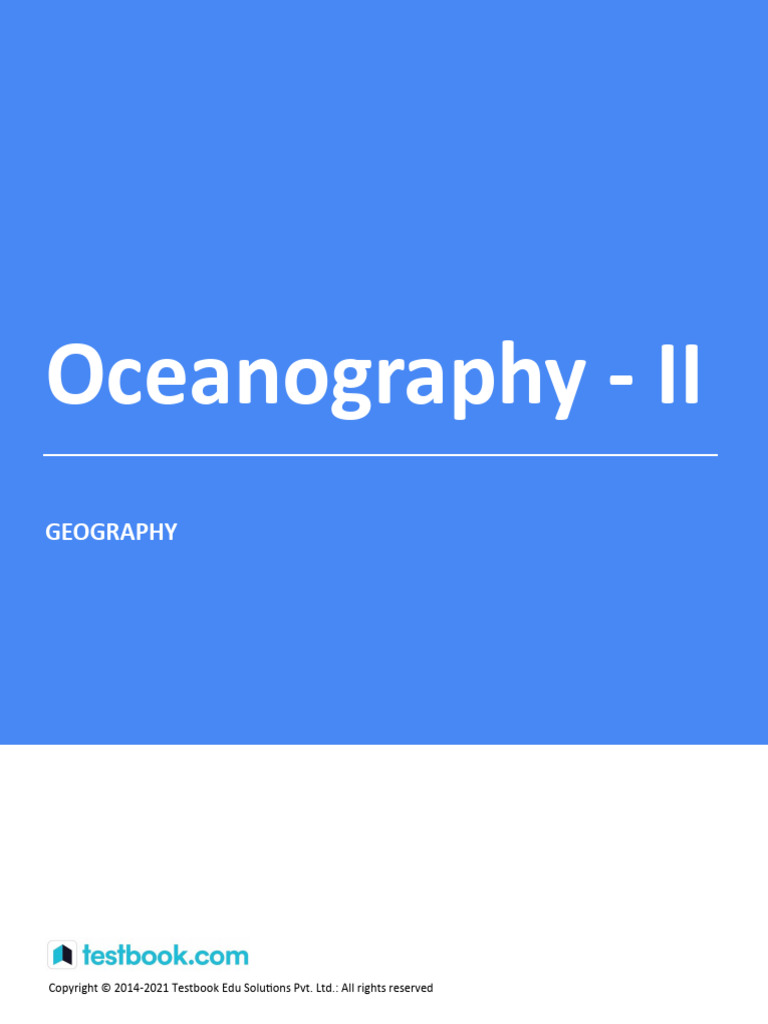 Oceanography - II - Study Notes | PDF