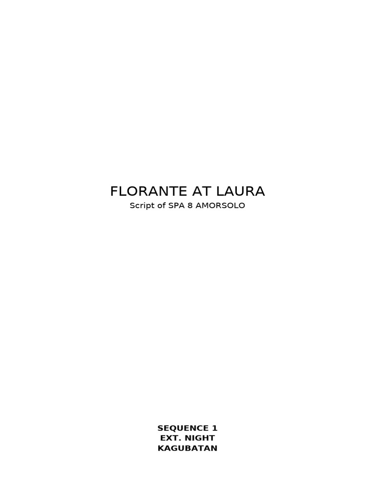 Florante at Laura - Script | PDF