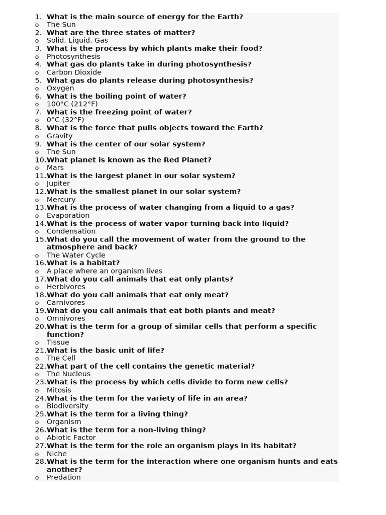 Quiz Bee Reviewer | PDF