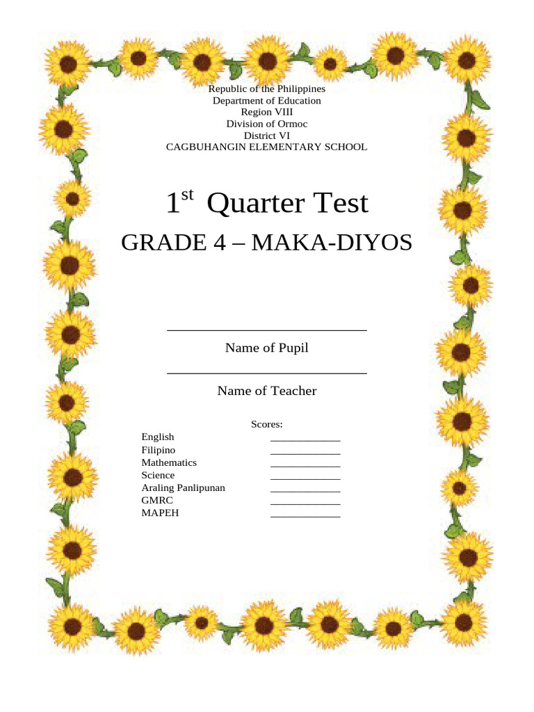 Grade 4 Quarterly Test Overview | PDF | Soil | Water