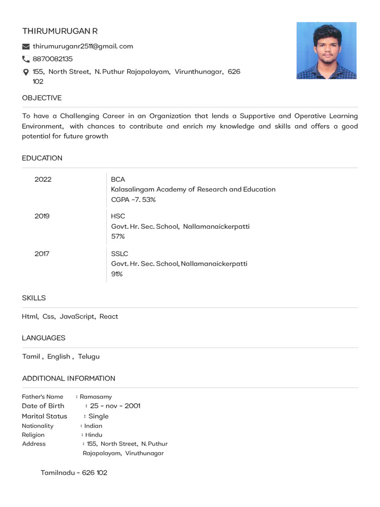 Thirumurugan - 2022 - OMR - Thiru Murugan | PDF