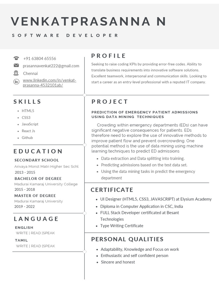 Venkatprasanna N - Venkat Prasanna | PDF