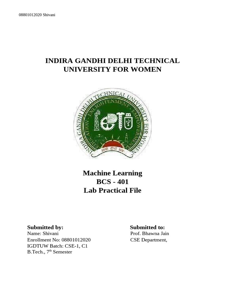 ML Practical File | PDF