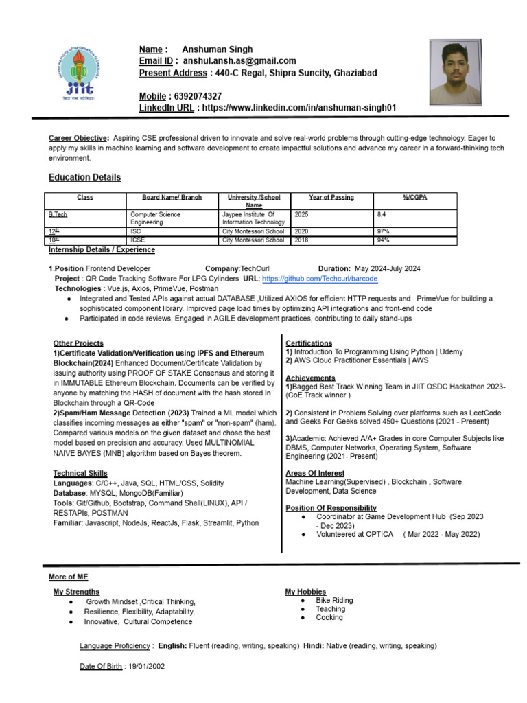 Anshuman Singh | PDF