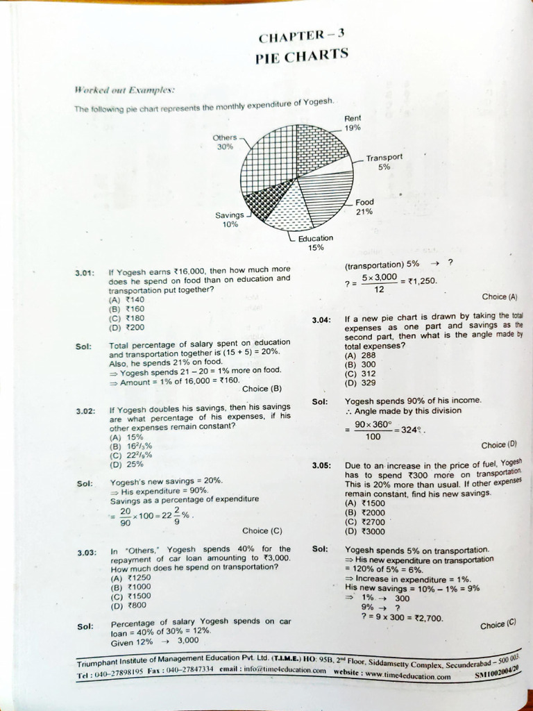 Time - Pie Chart - DI - 3 | PDF