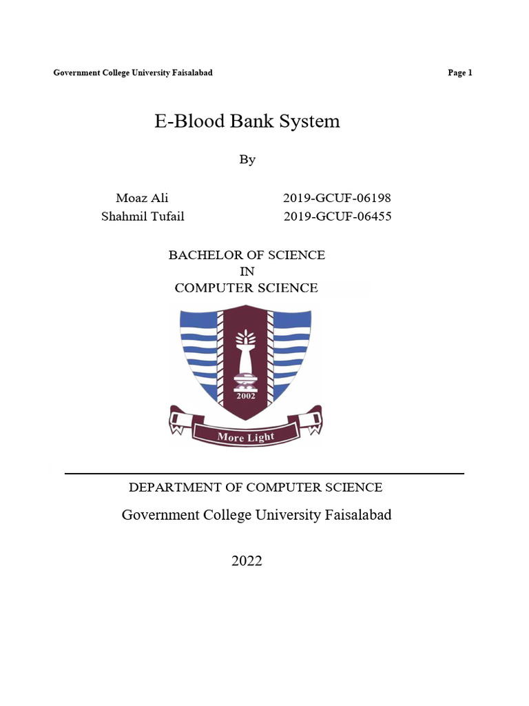E-Blood Bank System | PDF