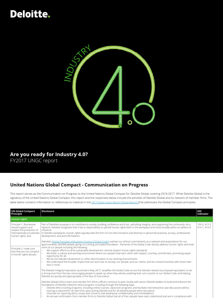 Deloitte 2017 UNGC COP FINAL | PDF