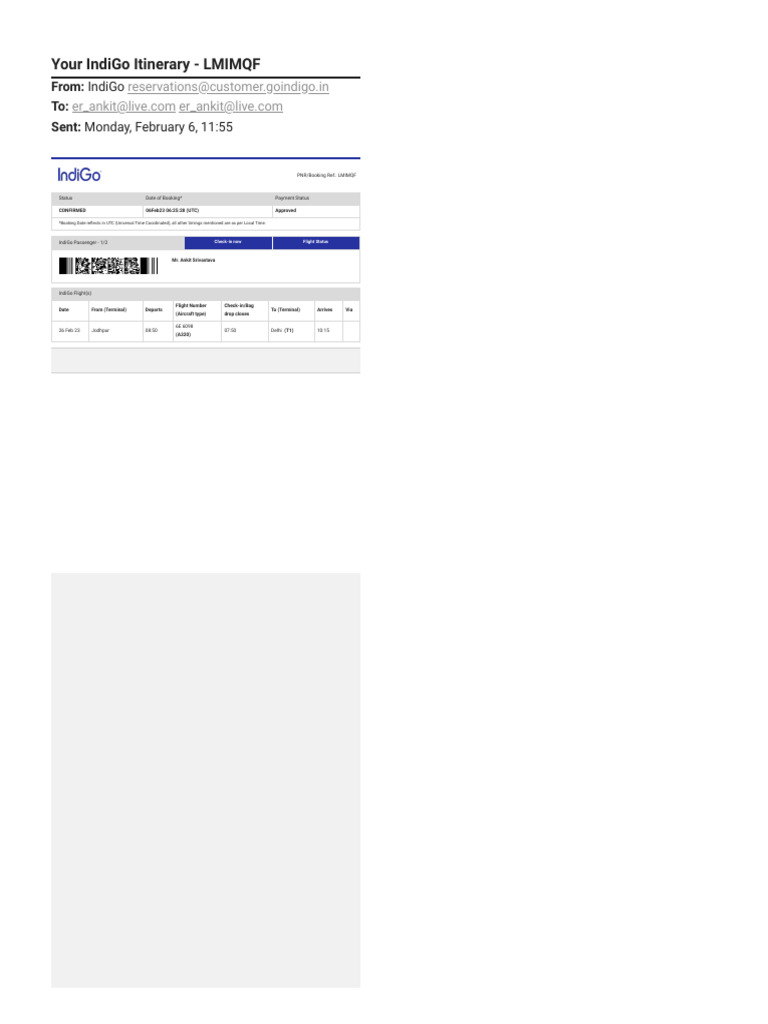 JDH DEL Ticket | PDF