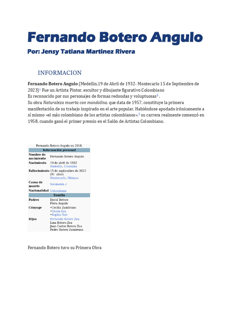 Fernando Botero Angulo | PDF
