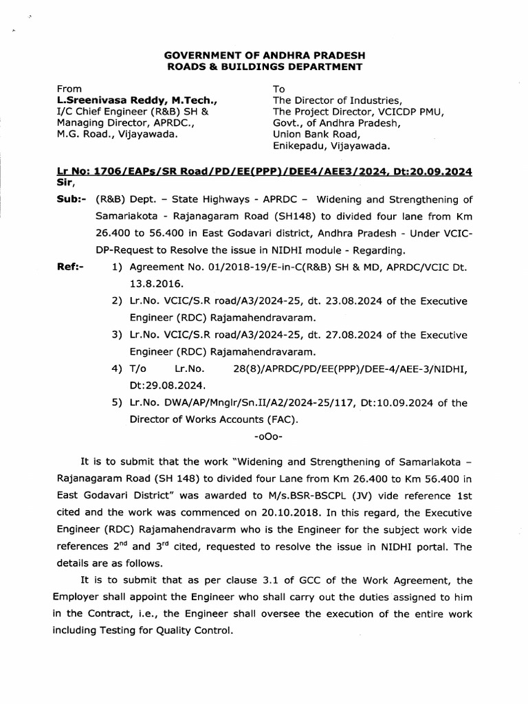 LR To Vcicdp - Nidhi Issue | PDF