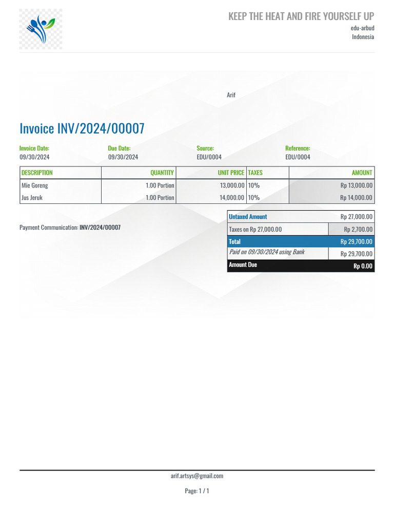 Inv 2024 00007 | PDF