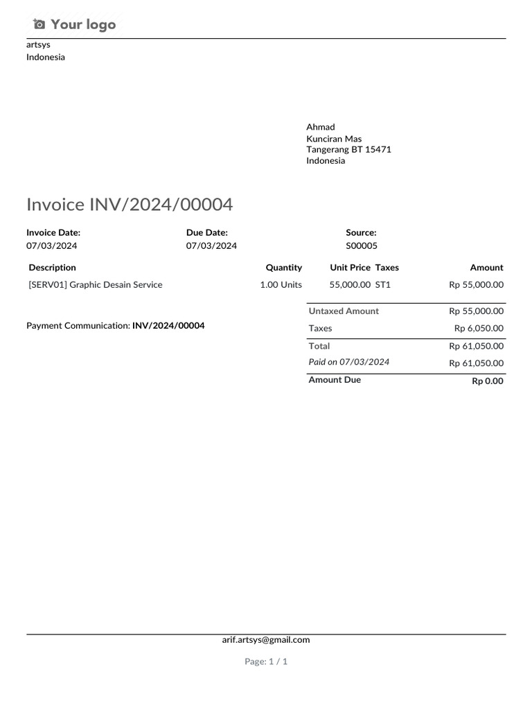 Inv 2024 00004 | PDF