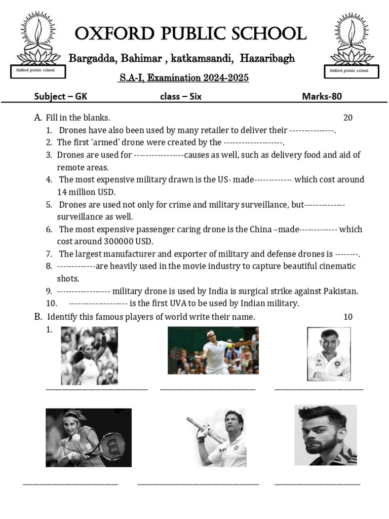 Sa1 Six GK 2024 | PDF