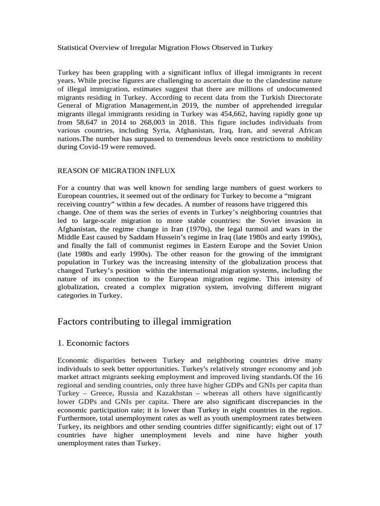 Assignment On Irregular Migration | PDF