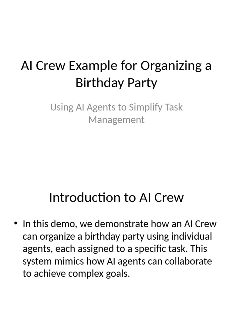 Ai Crew Presentation | PDF