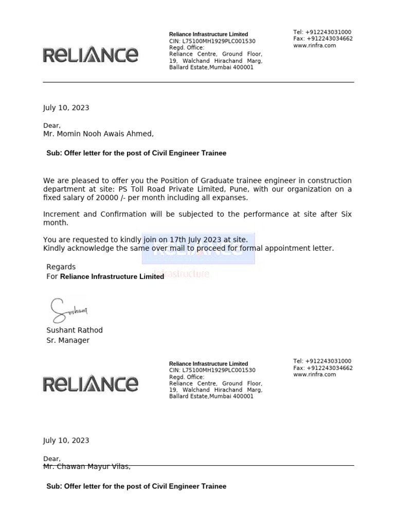 Reliance | PDF
