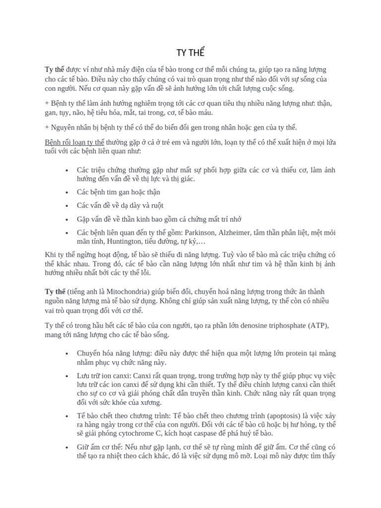 TY THỂ | PDF