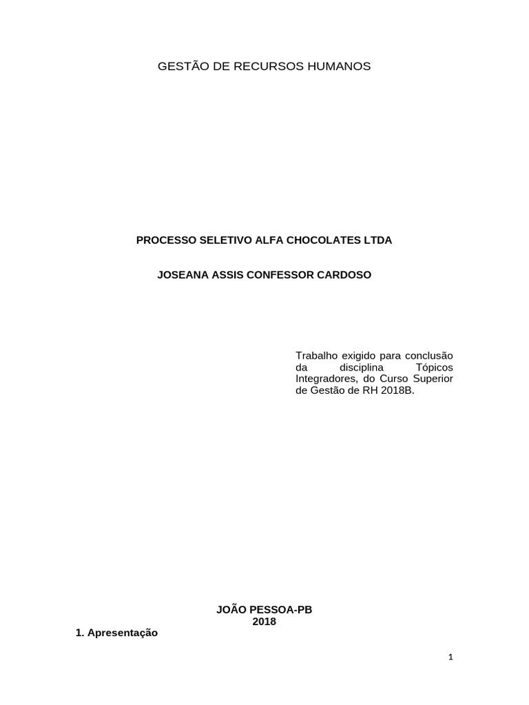 Projeto Final RH | PDF