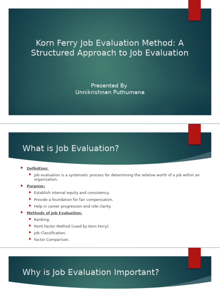 Korn Ferry Job Evaluation Method | PDF