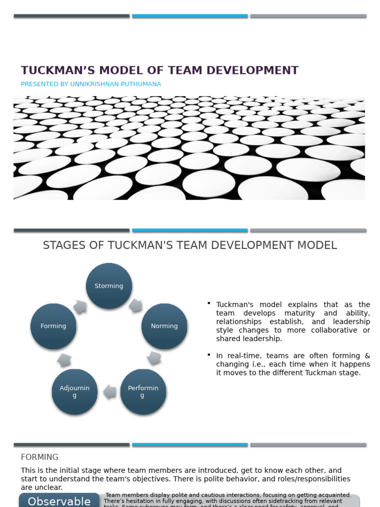 Tuckman's Model of Team Development | PDF